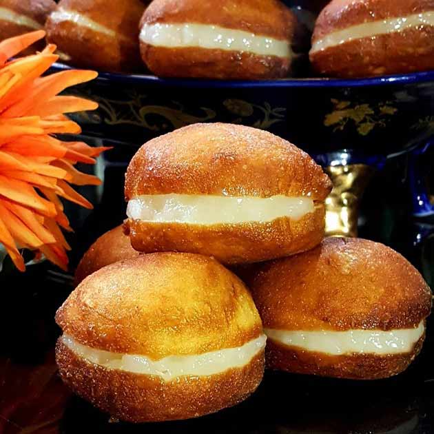 طرز تهیه پیراشکی کرم دار خوشمزه و بازاری به روشی آسان