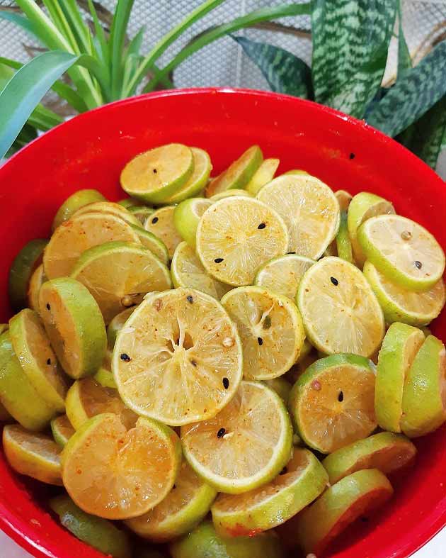 طرز تهیه ترشی لیمو ترش خوشمزه و ورقه ای با آبلیمو در آفتاب